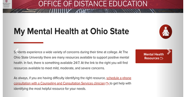 New Resource to help Instructors support Student Mental Health and Wellness | ASC Office of ...